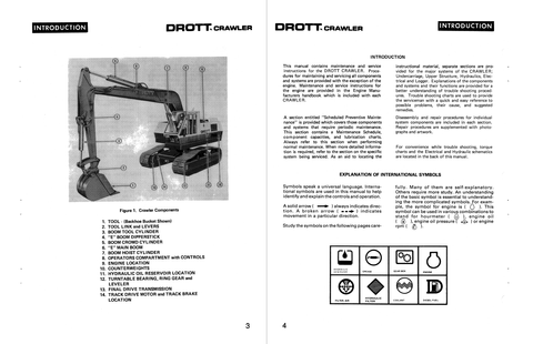 Drott 35B, 40B, 50B B Series Crawler Excavator Service Manual S406173M2 ...