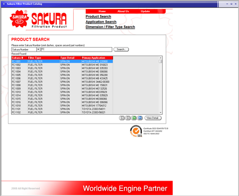 Sakura Filter Product Catalog Offline – Electronic Parts Catalogue