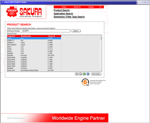 Sakura Filter Product Catalog Offline – Electronic Parts Catalogue
