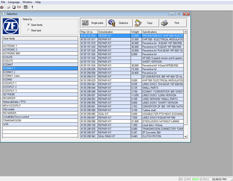 ZF Transmission Spare Parts Service Kit Catalogue – Electronic Parts ...