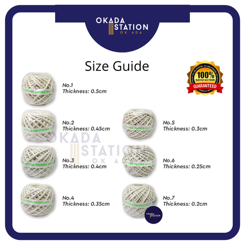 OKADA Parcel String / Tali Parcel / Cotton Parcel String / Tali Putih ...