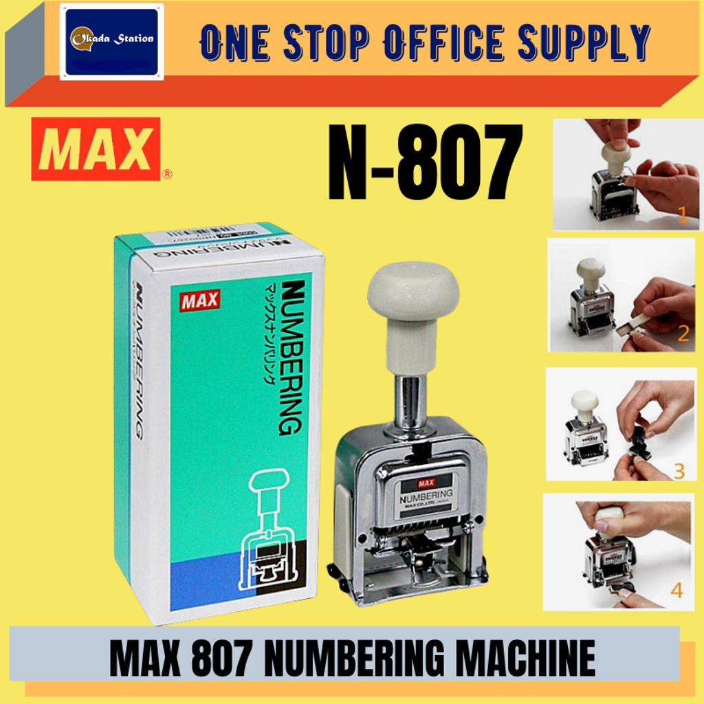MAX N 807 NUMBERING MACHINE Numbering Machine 8 Digits Number max-n-807-numbering-machine-numbering-machine-8-digits-number
