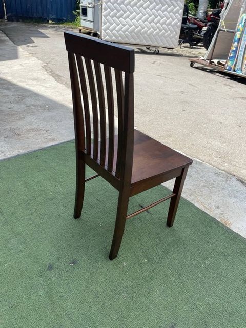 CK39G New * Kerusi Makan Kayu Getah Solid Rubber Wood Dining Chair ...