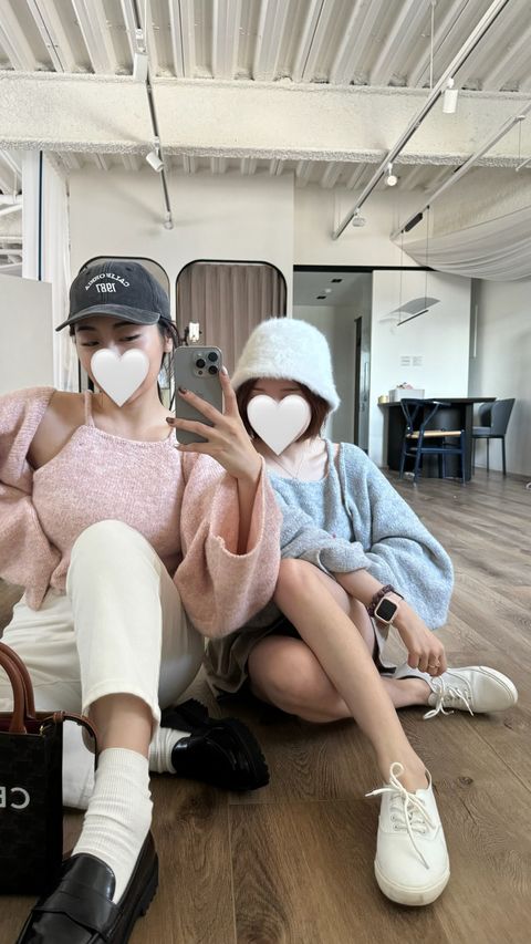 Freesia 1826 削肩針織背心+泡袖針織外套兩件套(3color) – FreesiaBoutique