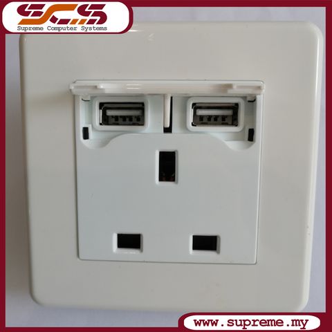 New Home Wall Power Supply 2*USB Socket Switch With USB Port Charger/3 ...