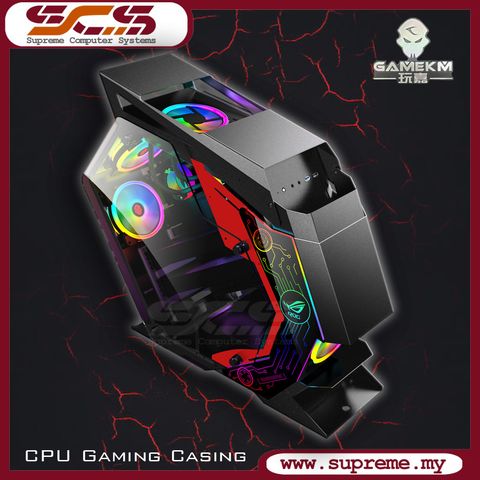 CPU Gaming Casing Double Side Transparent Gaming Case Glass – Supreme ...