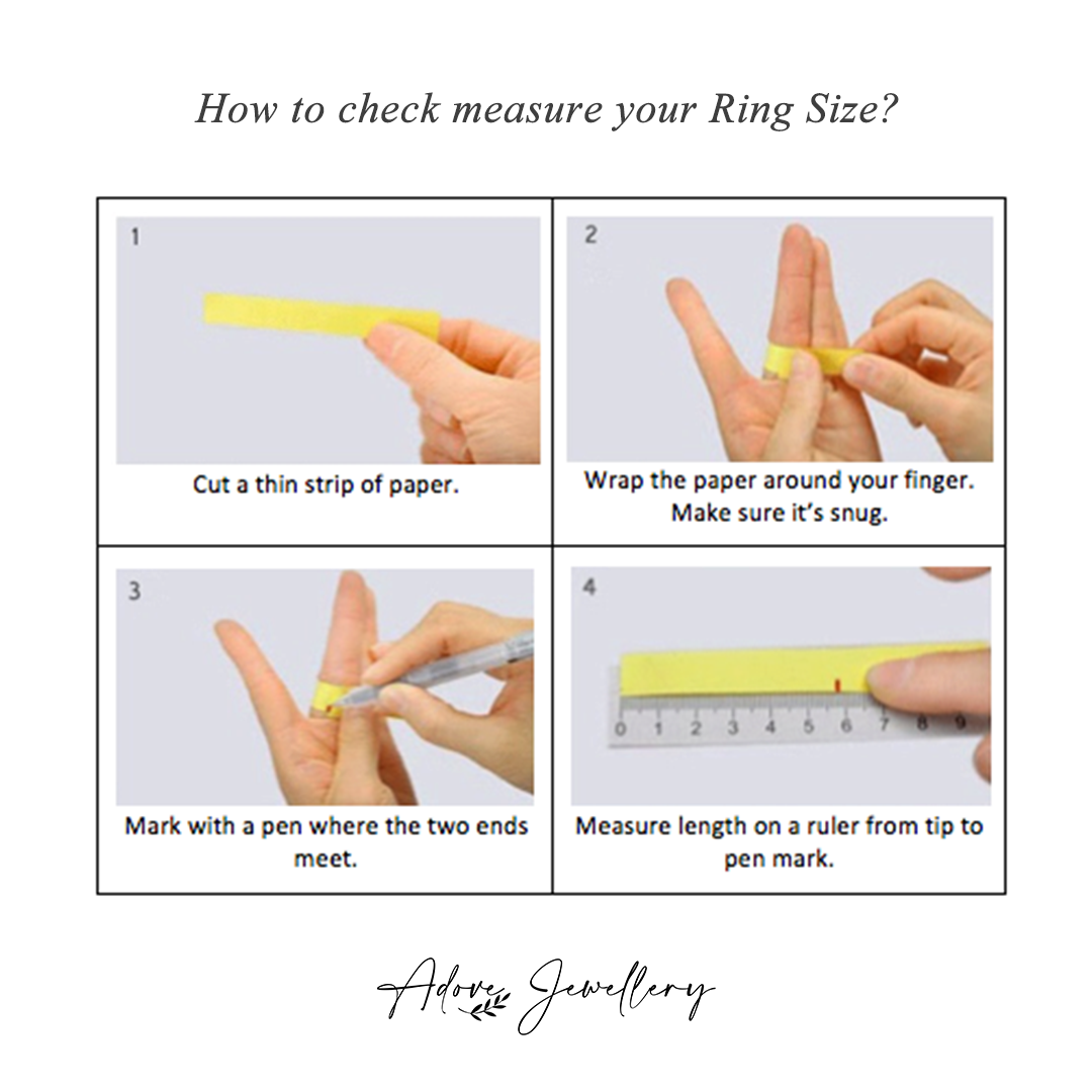 Jewellery Sizing Guide – Adove Jewellery