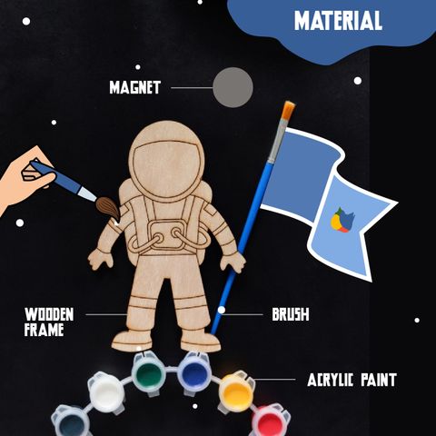 Wooden Astronaut Painting Kit – OPEN PLAYHOUSE