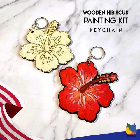 🇲🇾 Merdeka Craft - Wooden Malaysia Icon Keychain Painting Kit – OPEN ...