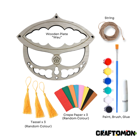 🇲🇾 Merdeka Craft - Wooden Malaysia Wau Suncatcher Painting Kit – OPEN ...