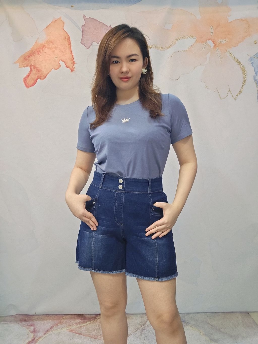 EBT0845 Embroidered Crown Premium Ribbed Top – Everbeauty Collection