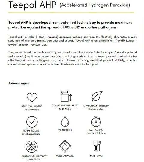 Teepol Accelerated Hydrogen Peroxide- 4 Liters – Teepol Malaysia