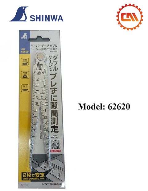 SHINWA (Japan) Double Taper Gauge 1-15mm (Model: 62620) – Conmax Resources