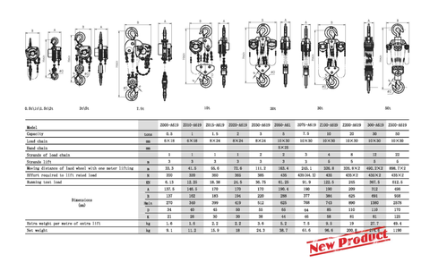 BST Heavy Duty Chain Block (With Load Test Cert) (Capacity: 0.5T / 1T ...