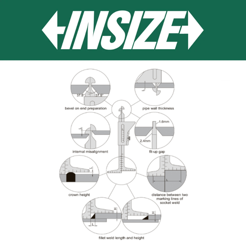 INSIZE Hi-Lo Pipe Welding Gauge / Welding gage (Model: 4839-1) – Conmax ...