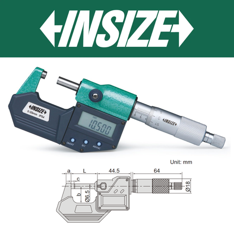 INSIZE Waterproof Digital Outside Micrometers (Without Data Output ...