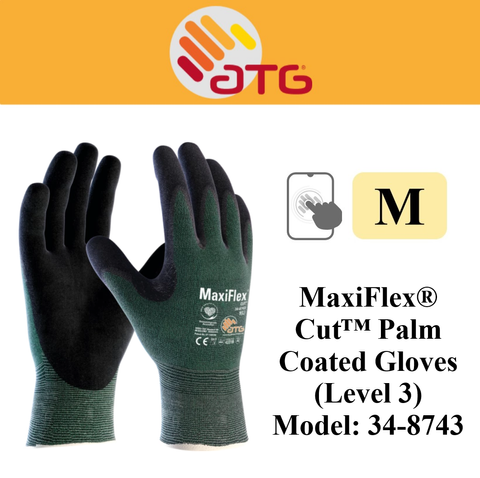 ATG MaxiFlex® Cut™ 3 Palm Coated Glove (Size: M) (Model: 34-8743 ...