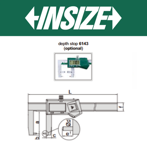 INSIZE Digital Outside Point Caliper 6" / 150mm (Model: 1185-150A ...