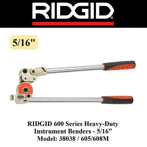 RIDGID 600 Series Heavy-Duty Instrument Benders - 5/16'' (Model: 38038 ...