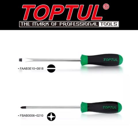TOPTUL Slotted & Phillips Super Grip Screwdriver Set (8Pcs) (Model ...