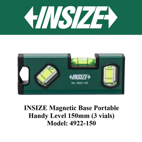 INSIZE Magnetic Base Portable Handy Level 100mm - 200mm (Model: 4922 ...