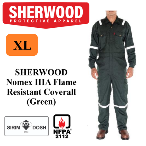 SHERWOOD Dupont Nomex IIIA Flame Resistant Coverall (FRC) (150g/m2 ...