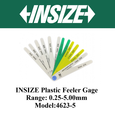 INSIZE Plastic Feeler Gage Range: 0.25-2.00mm / 0.25-5.00mm - Model ...