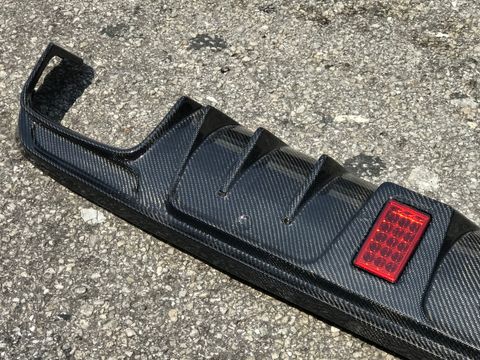 Mercedes Benz W205 carbon fiber diffuser Brabus style – Redzone ...