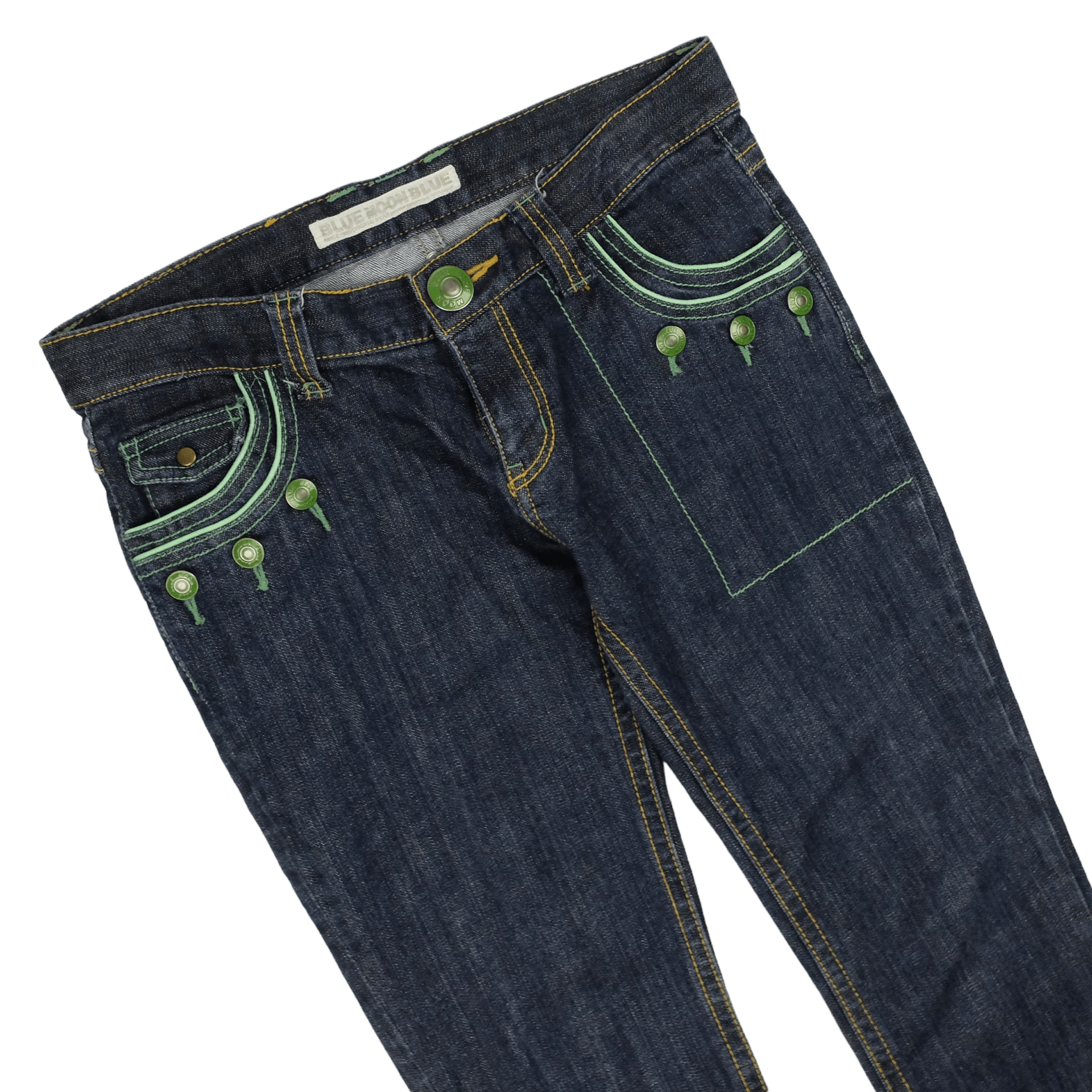 Blue Moon Blue Mint Embroidered Floral Jeans – FIFTH