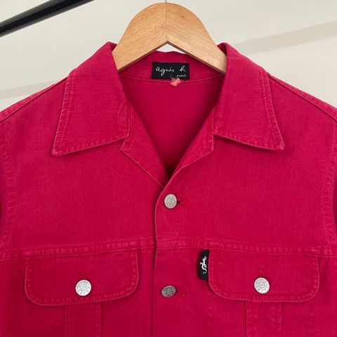 Agnes B Lizard Tag Red Trucker Jacket – FIFTH