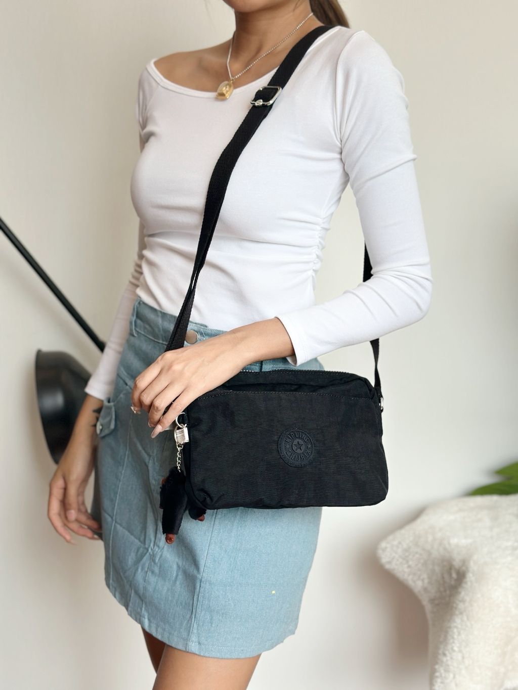 KIPLING KI9337 NYLON CROSSBODY IN BLACK – Just A pose Authentic Purchase / JA POSE BEAUTY ...