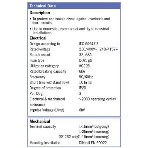 MAXGUARD 63A 1P SWITCH FUSE – Syarikat Elektrik Combi