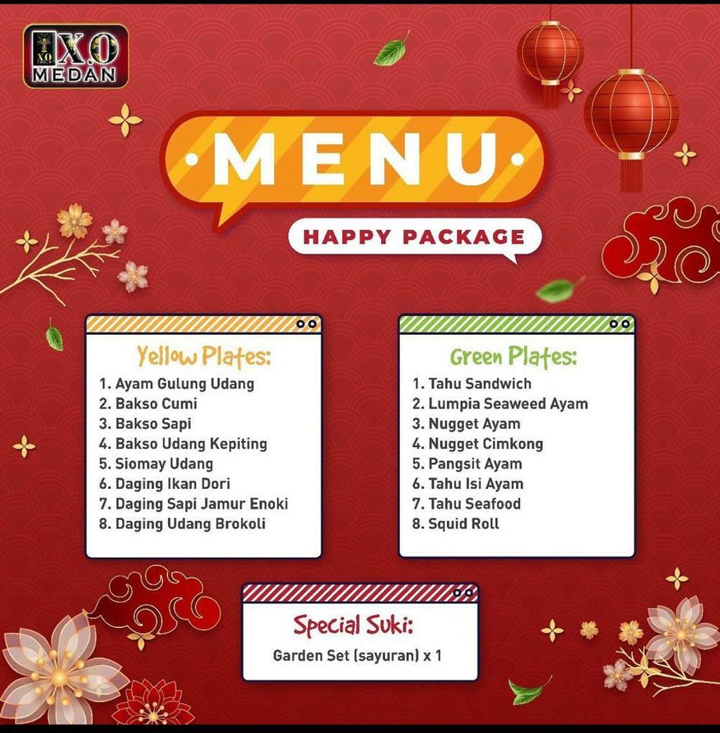 XO Suki Happy Package (2-4 Pax) with 200Rb Refundable Deposit – XO Suki ...