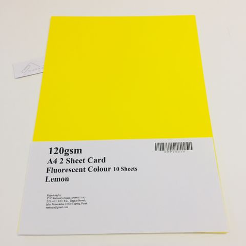 Fluorescent 2 Sheet Card 120gsm A4 – Bunkuya