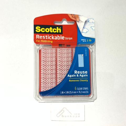 3M Scotch Clear Restickable Mounting – Bunkuya