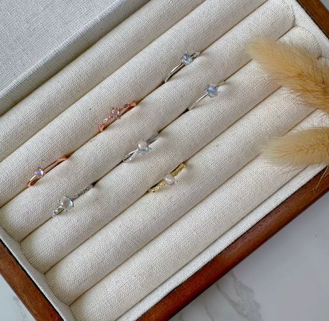 L1211 : Moonstone rings (All adjustable) – Lynette Lee Jewellery