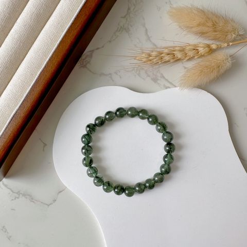 L1216 : Green Rutile Quartz (8mm) – Lynette Lee Jewellery