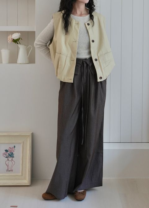 s902 個性款皮革百搭背心 兩色 – Cherie Cheri_studio