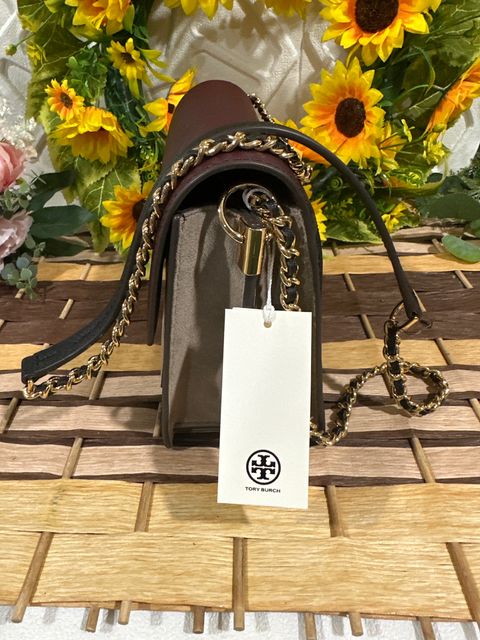 TORY BURCH ROBINSON COLOR-BLOCK CONVERTIBLE SHOULDER – USA With Love