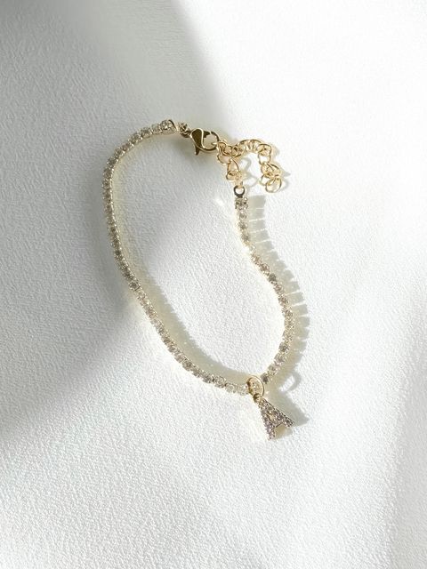 Diamond Letter Bracelet 18k 閃鑽訂製字母手鍊 – GLOWEE