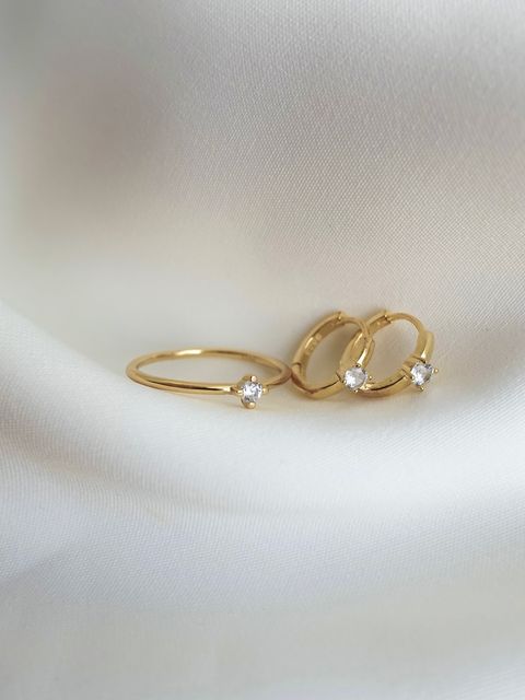 Solo Diamond Ring 14k 經典單鑽金戒指 – GLOWEE