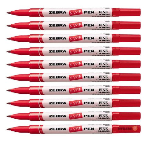 [10 Pcs/Box] Zebra Name Pen Fine Point Permanent Marker – Party ...