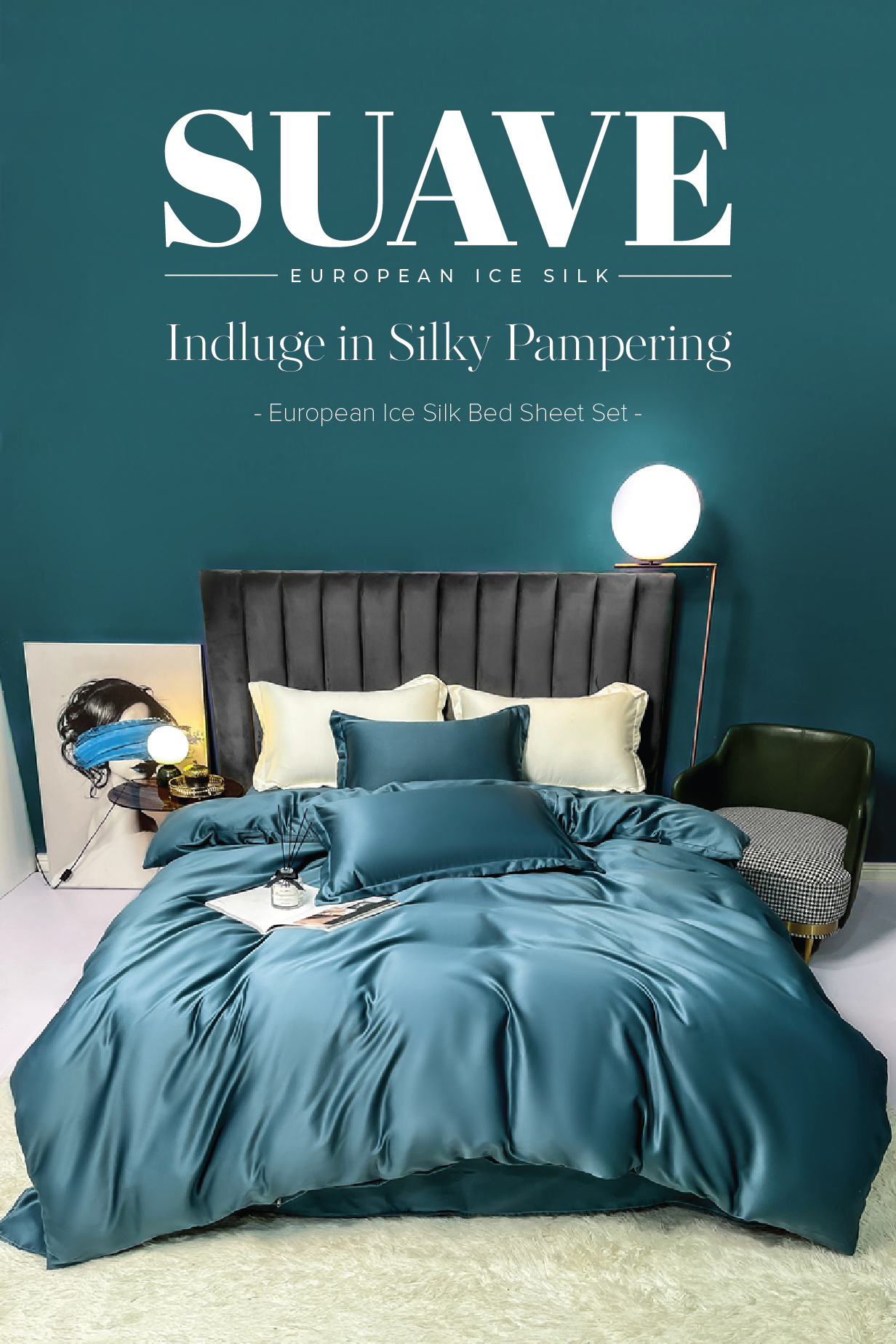 SUAVE - European Ice Silk Plain Series Bed Sheet – Sultera Exclusive