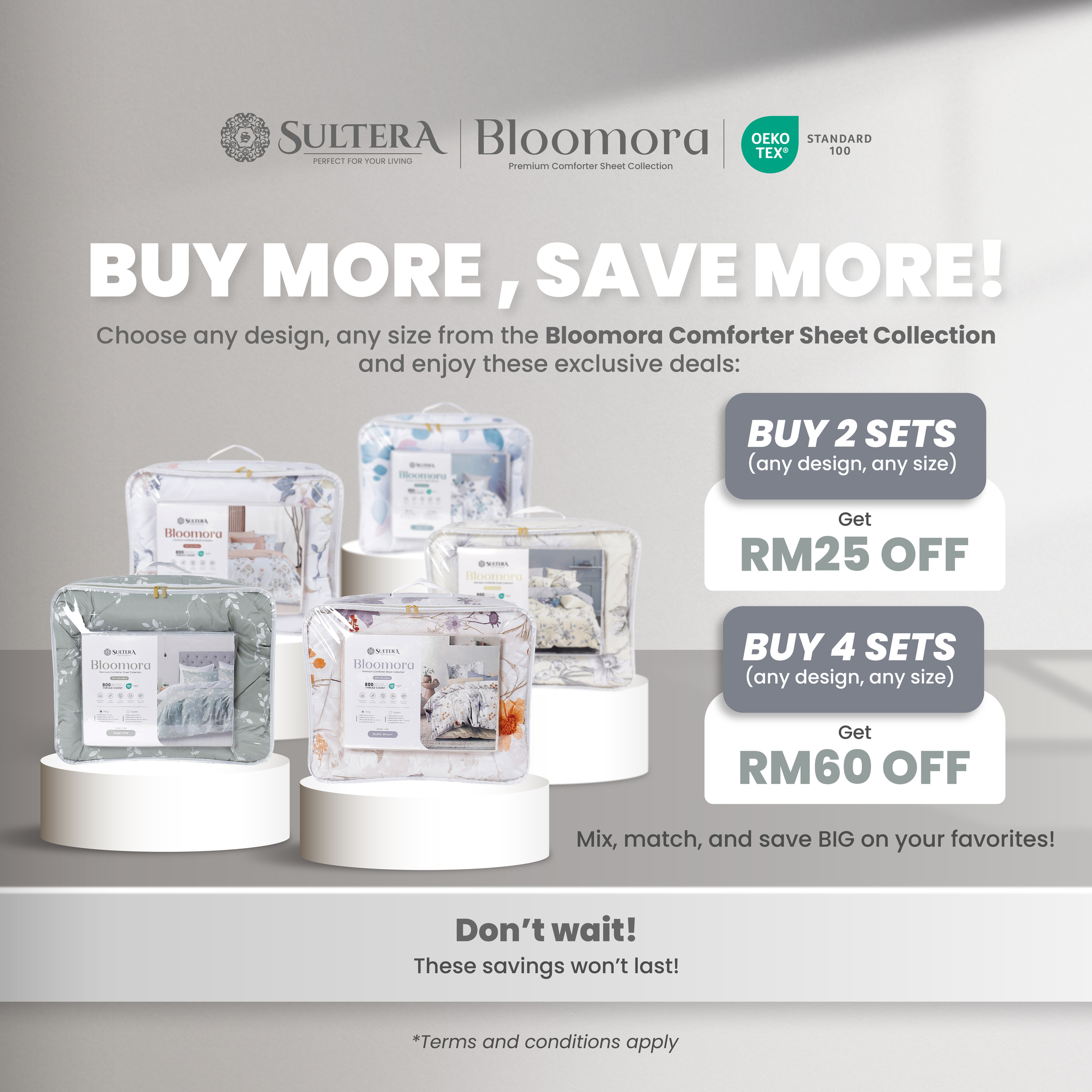 [NEW!] BLOOMORA: Comforter Sheet Collection - 800TC – SulteraXclusive