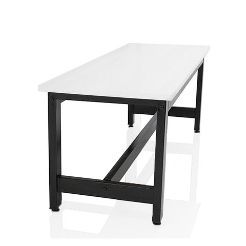 Tekkashop LBDB212 Modern Simplistic Melamine Bench Top and Black Metal ...