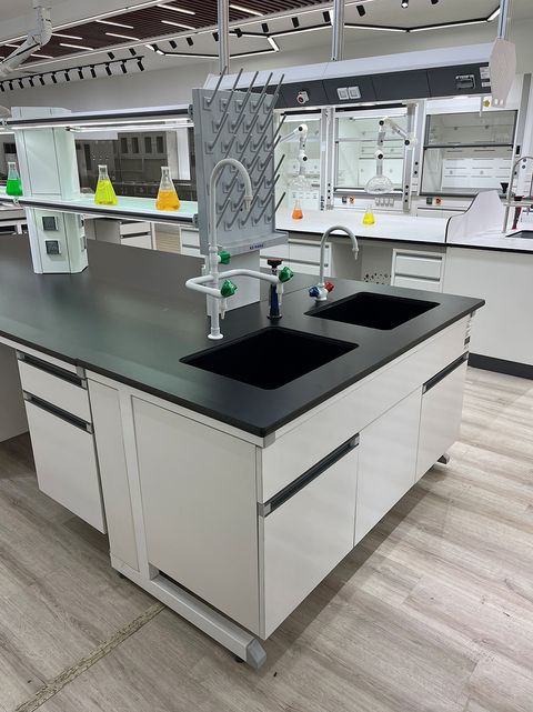 Tekkashop CJLT210A Commercial Grade Laboratory Island Table with ...