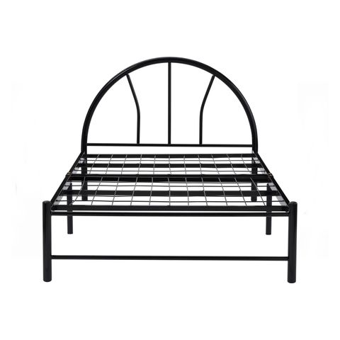 Tekkashop FDBF309 Industrial Style Metal Single Size Bedframe with Wire ...