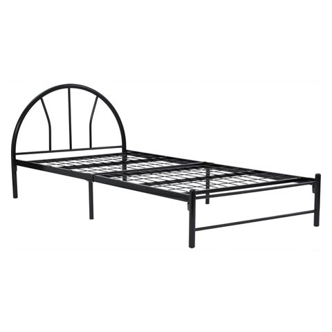 Tekkashop FDBF309 Industrial Style Metal Single Size Bedframe with Wire ...