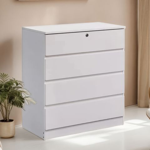 Tekkashop FDDC442 Modern Style Particle Board Drawer Chest with 4 Pull ...