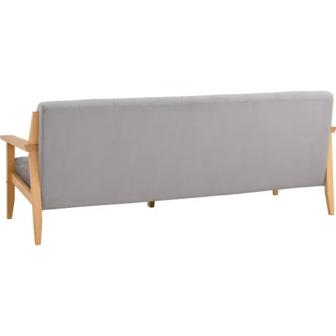 Tekkashop FDSF1583 Scandinavian Style Talco Fabric Solid Rubberwood ...